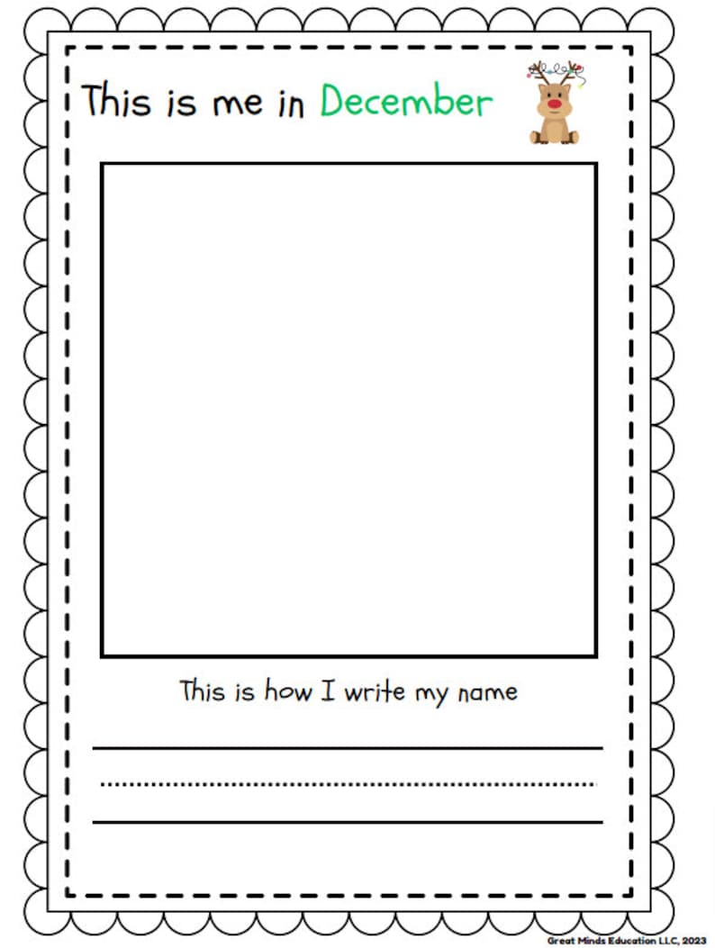 Self Portrait Book- Preschool, Kindergarten, 1st Grade, Homeschooling ...