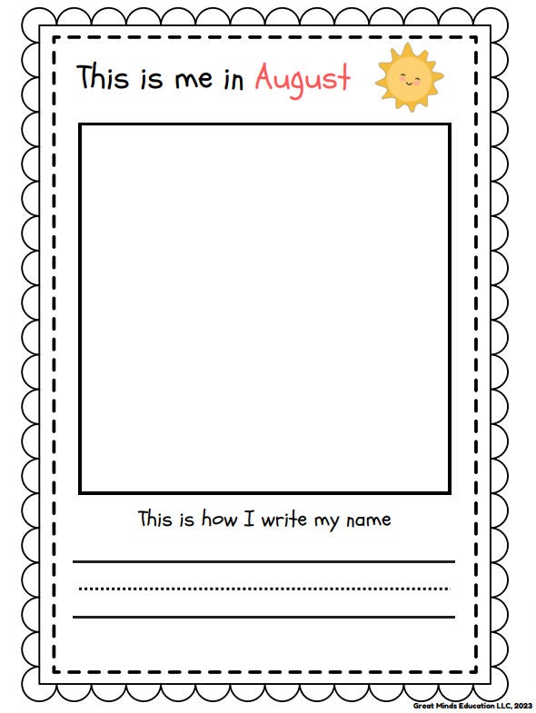 Self Portrait Book- Preschool, Kindergarten, 1st Grade, Homeschooling ...
