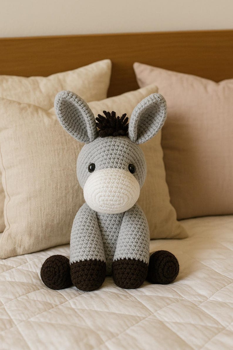 Patrón de burro de crochet • Amigurumi PDF • Patrón de peluche • Apto ...
