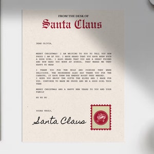 Letter From Santa Template|| Instant Download || Easy to Edit|| North ...