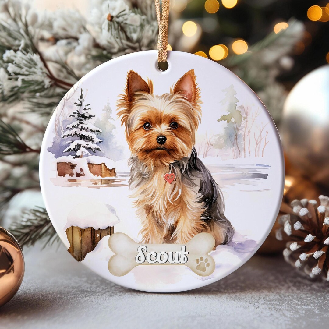 Yorkshire Terrier Ornament, Yorkie Decor, Dog Breed Gift, Cute Yorkie ...