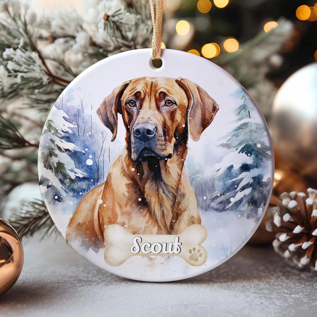 Rhodesian Ridgeback Ornament, African Lion Hound Keepsake, Unique Dog ...