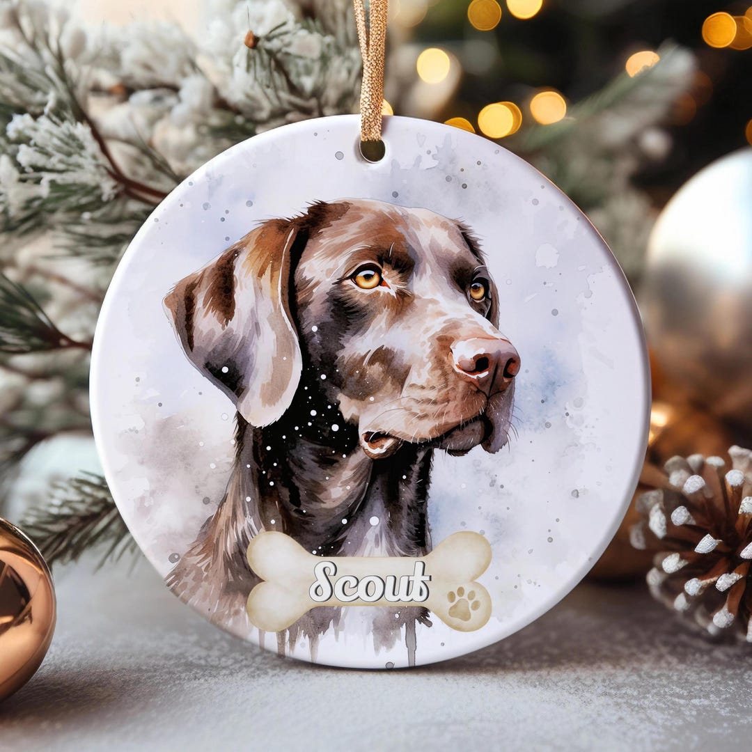 German Shorthaired Pointer Ornament, GSP Ornament Decoration, Hunting ...