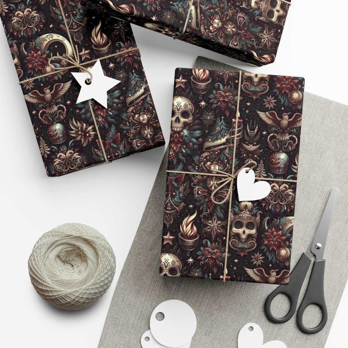 Gothmas-inspired Brass & Black Elegance Wrapping Paper - Etsy