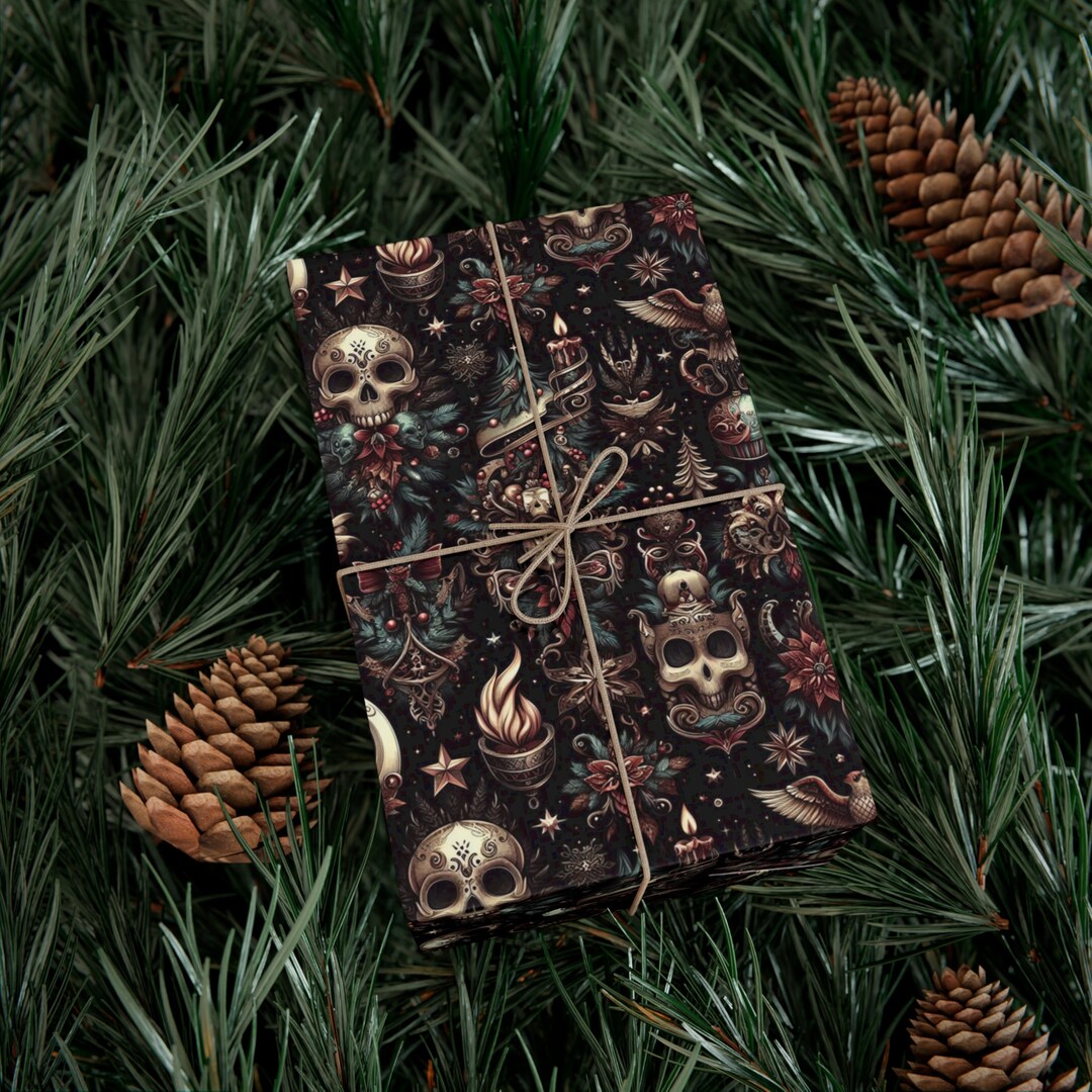 Gothmas-inspired Brass & Black Elegance Wrapping Paper - Etsy