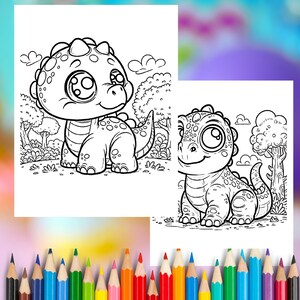 20 Dinosaur Coloring Pages, Coloring Pages for Kids, Creative Activity ...
