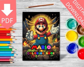 Mario Ultimate Coloring Book 300 Pages Printable Digital Download - Etsy
