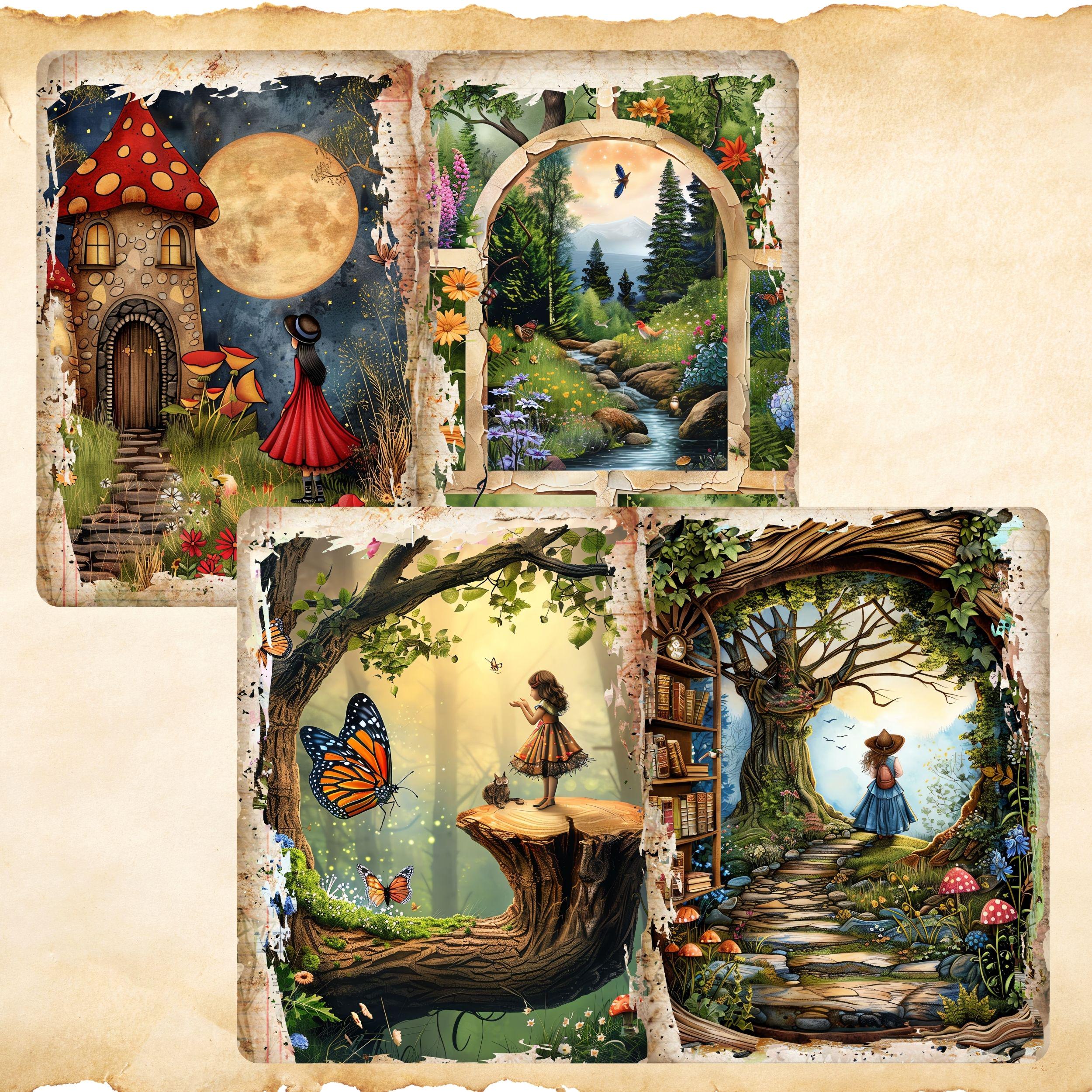 Fairy Tale, 10 Junk Journal Pages, Printable Pages, Printable Journal ...