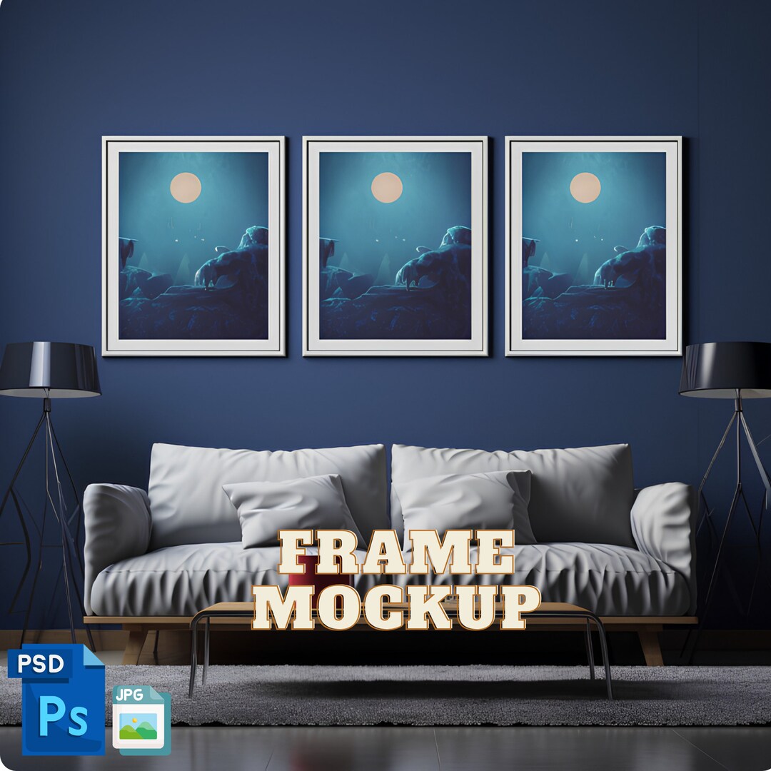 Frame Mock Ups, Living Room Frame Mock Ups, Luxury Living Room Mock Up ...