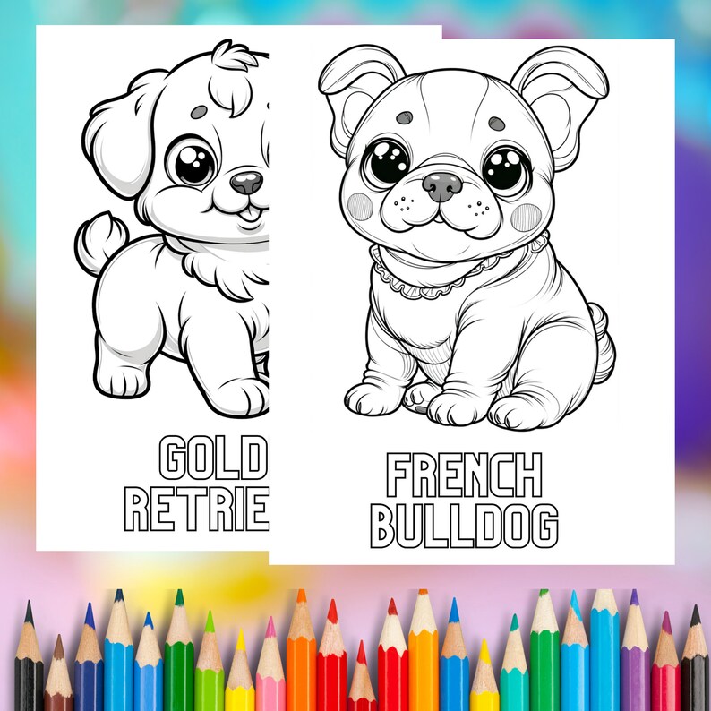 30 Dog Breeds Coloring Pages for Kids, Puppy Dog, Printable Coloring ...