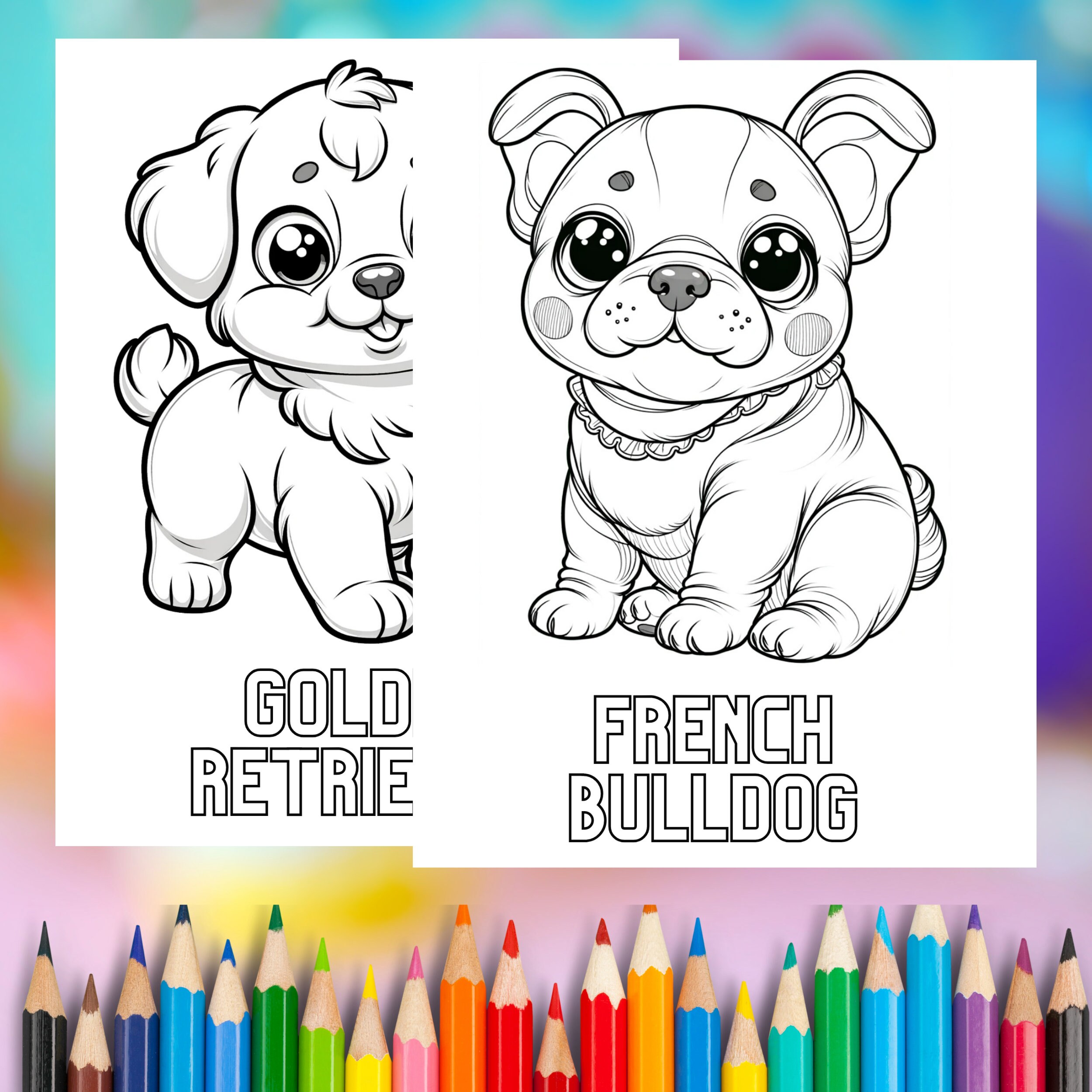 30 Dog Breeds Coloring Pages for Kids, Puppy Dog, Printable Coloring ...