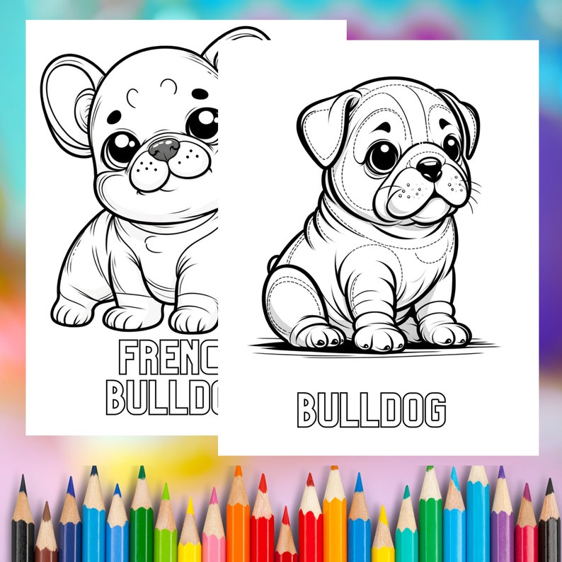 30 Dog Breeds Coloring Pages for Kids, Puppy Dog, Printable Coloring ...