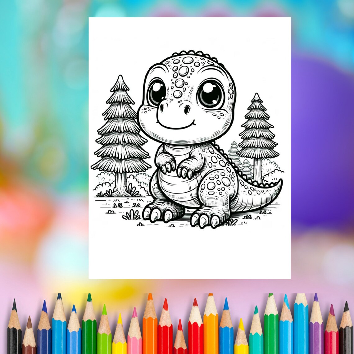 20 Dinosaur Coloring Pages, Coloring Pages for Kids, Creative Activity ...