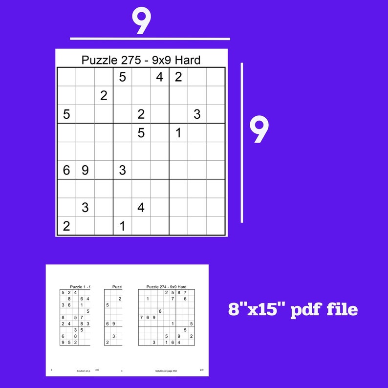 400 V.4 Sudoku Printable Puzzle, Book Activity Game,sudoku Puzzles for ...