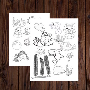 5 Printable Colouring Sheets, Instant Download, Coloring Pages for Kids ...