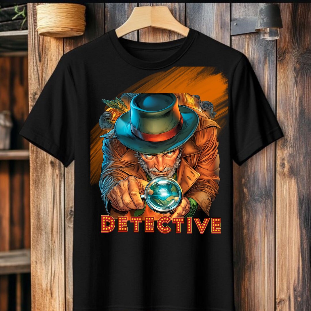 Detective Shirt, Sublimation Design, Colorful Design, Painting T-shirt ...
