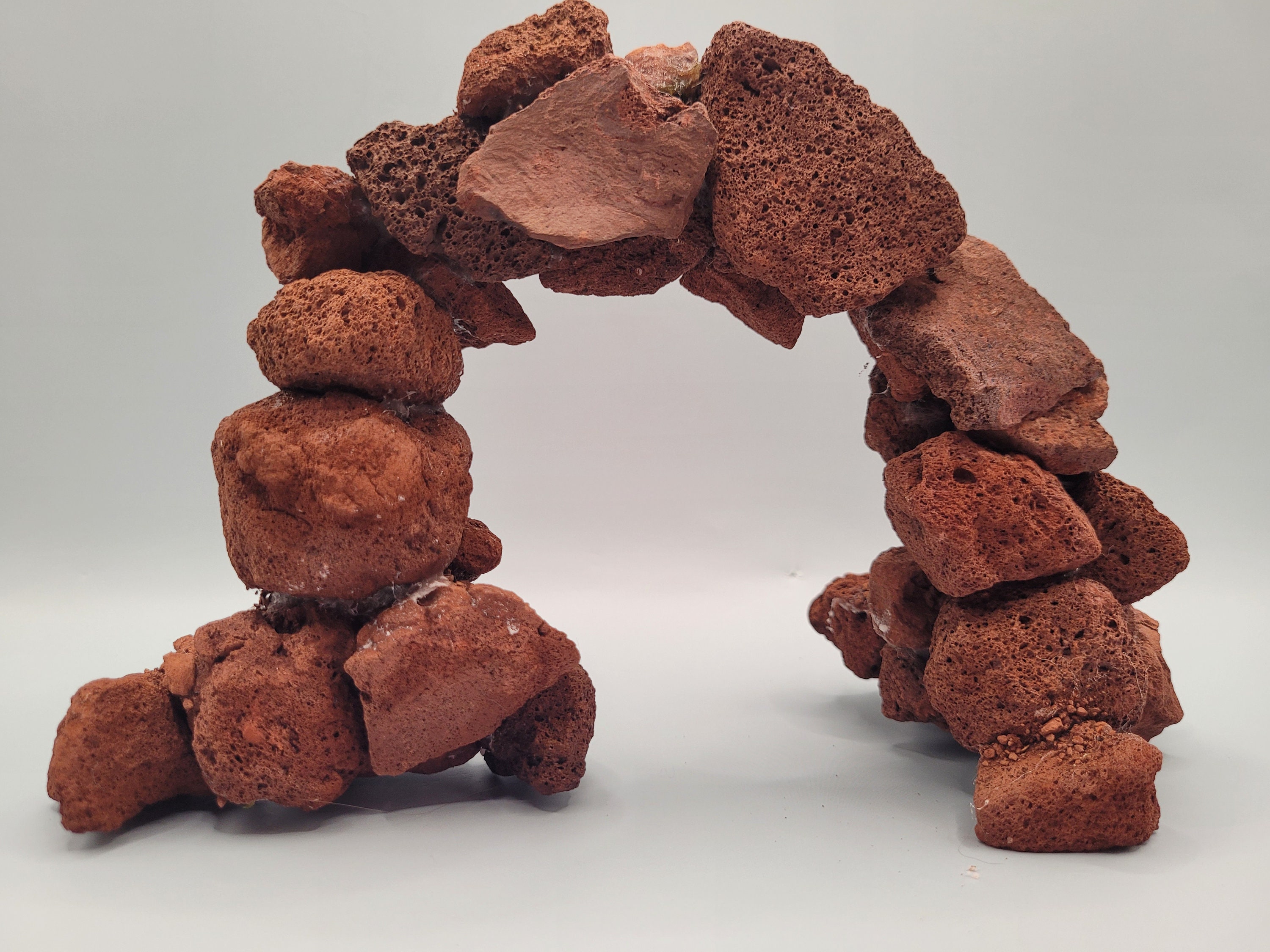 Red Lava Rock Aquarium Hardscape Arch/tunnel Decoration for Freshwater ...