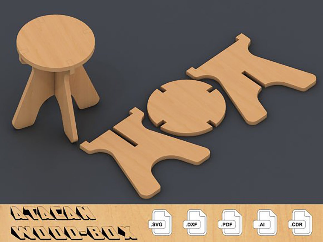 Kids Chair Dxf Svg Cut File CNC Cutting Plan Wooden Furniture - Etsy