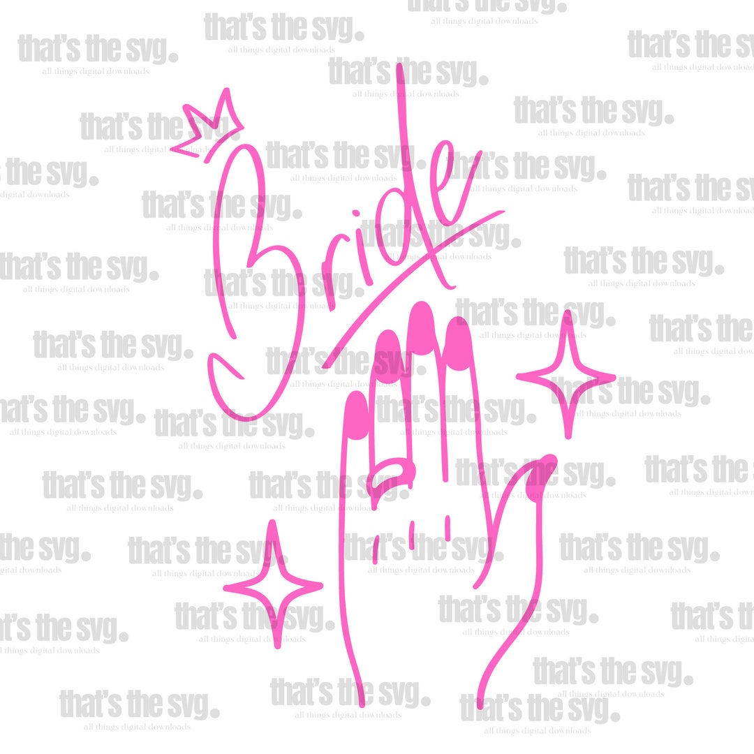 Barbie Bride SVG: Pink Ring Hand Cut Files (digital Download) - Etsy