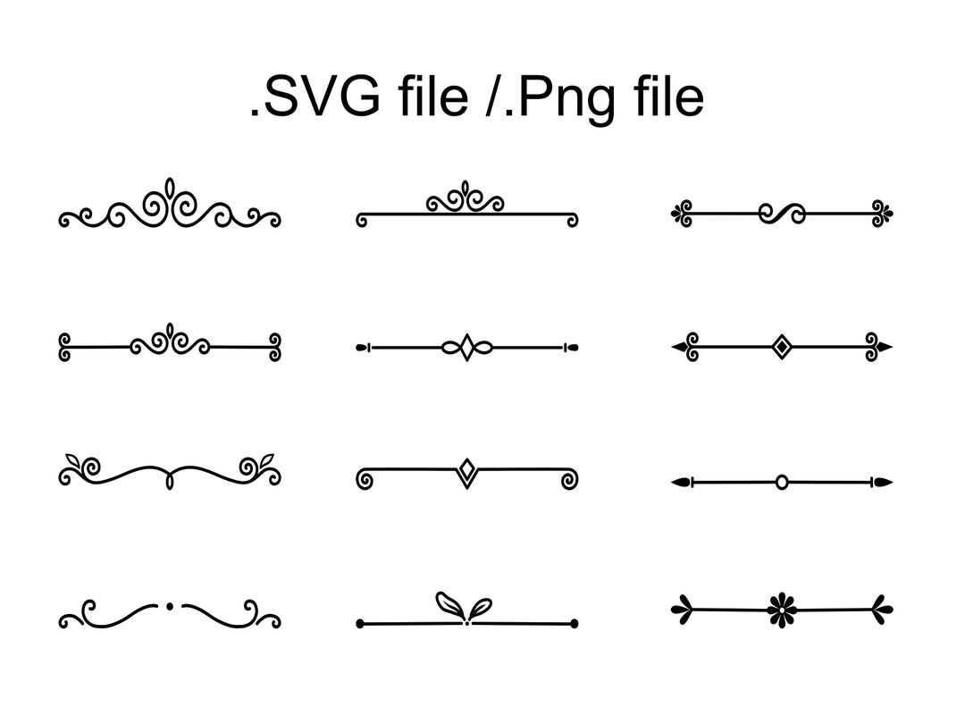 Divider Element SVG File for Decoration - Etsy