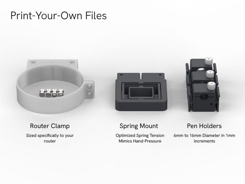 Scribe - CNC Pen Holder - Digital Files - Bosch 1617 - Etsy UK