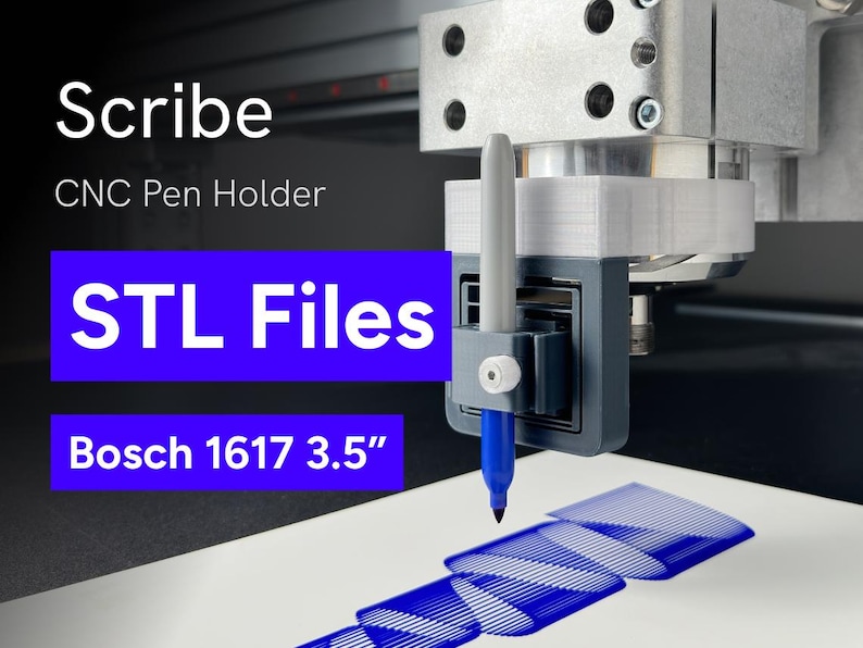 Scribe - CNC Pen Holder - Digital Files - Bosch 1617 - Etsy UK