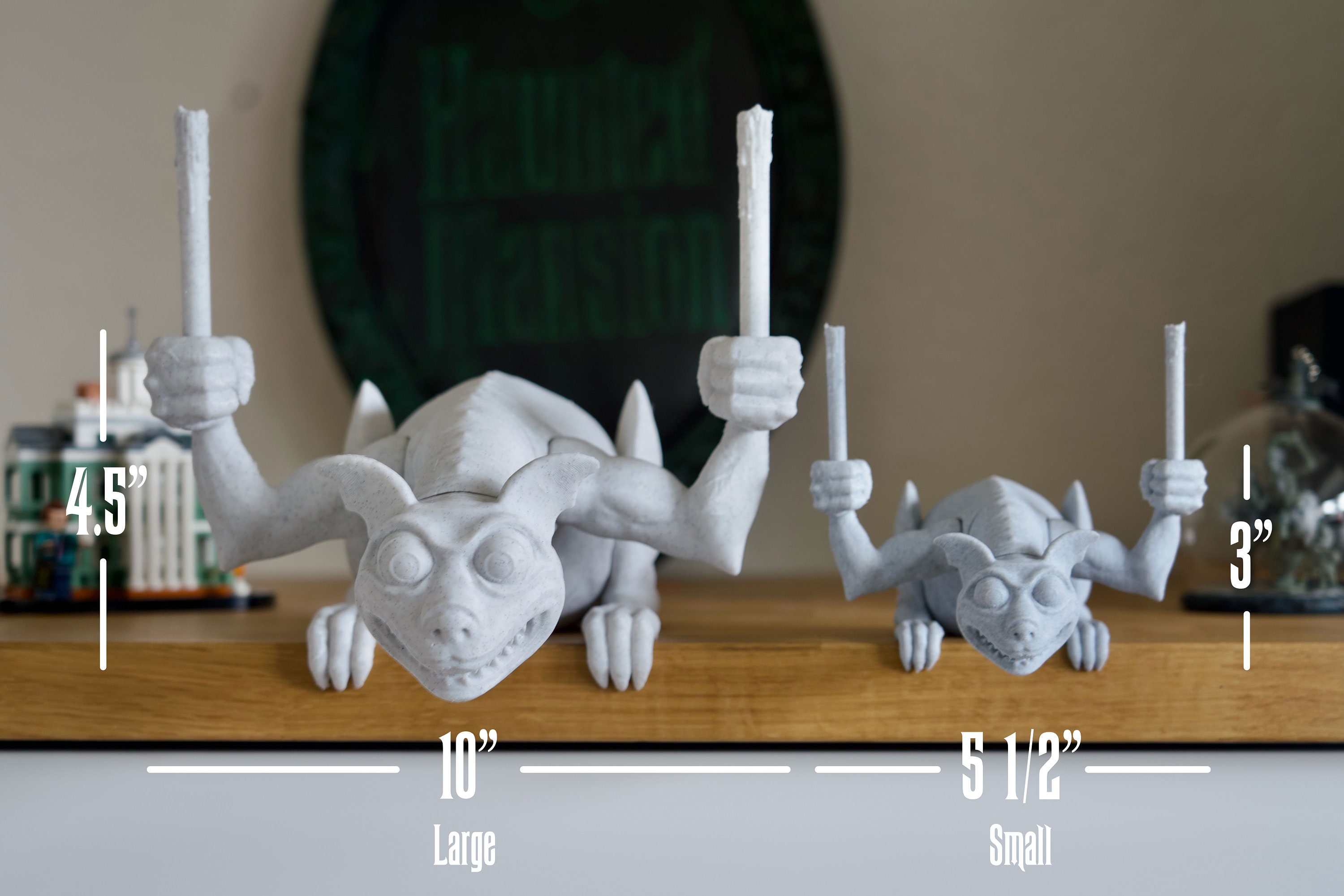 Gargoyle Candle Holder Haunted Mansion Inspired - Etsy