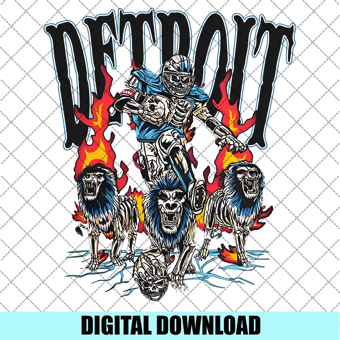 Lions Detroit Lions One Pride Shirt Skeleton Design Etsy