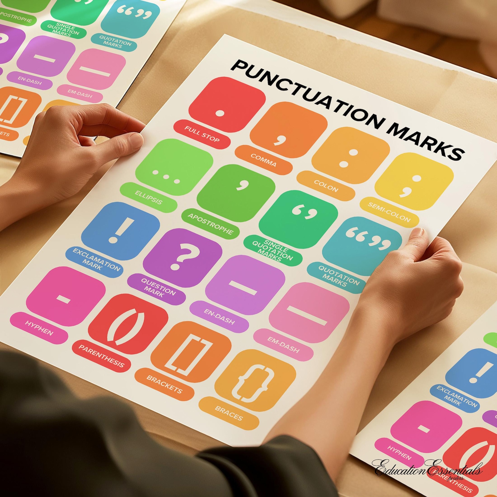 Punctuation Marks Poster, English Poster, Educational Poster, Colourful ...