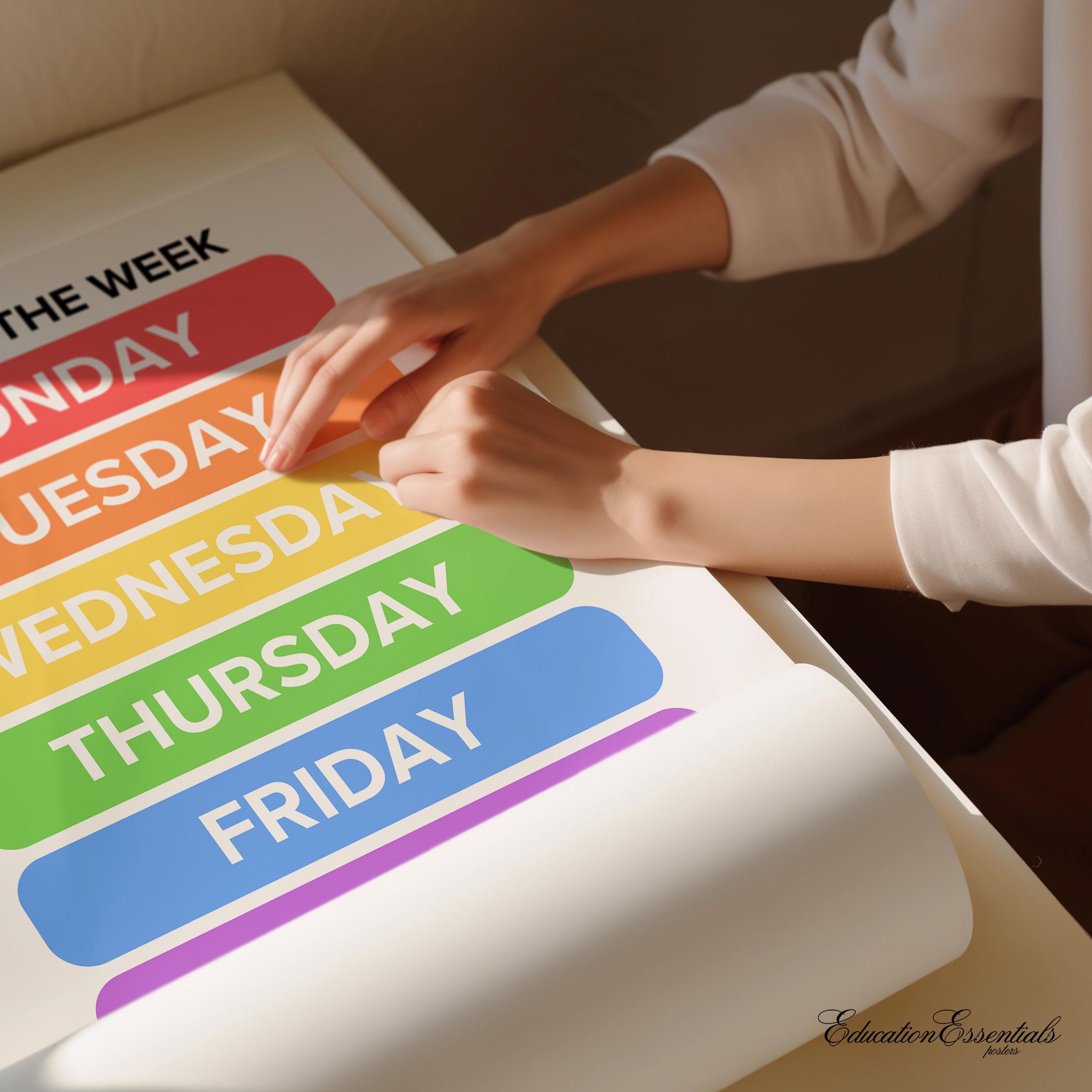 Months of the Year and Days of the Week Posters Set of 2, Educational ...