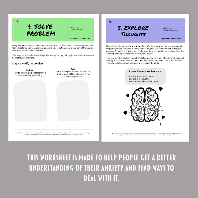 Mental Health Worksheet Anxiety Toolkit CBT Based Coping - Etsy Australia