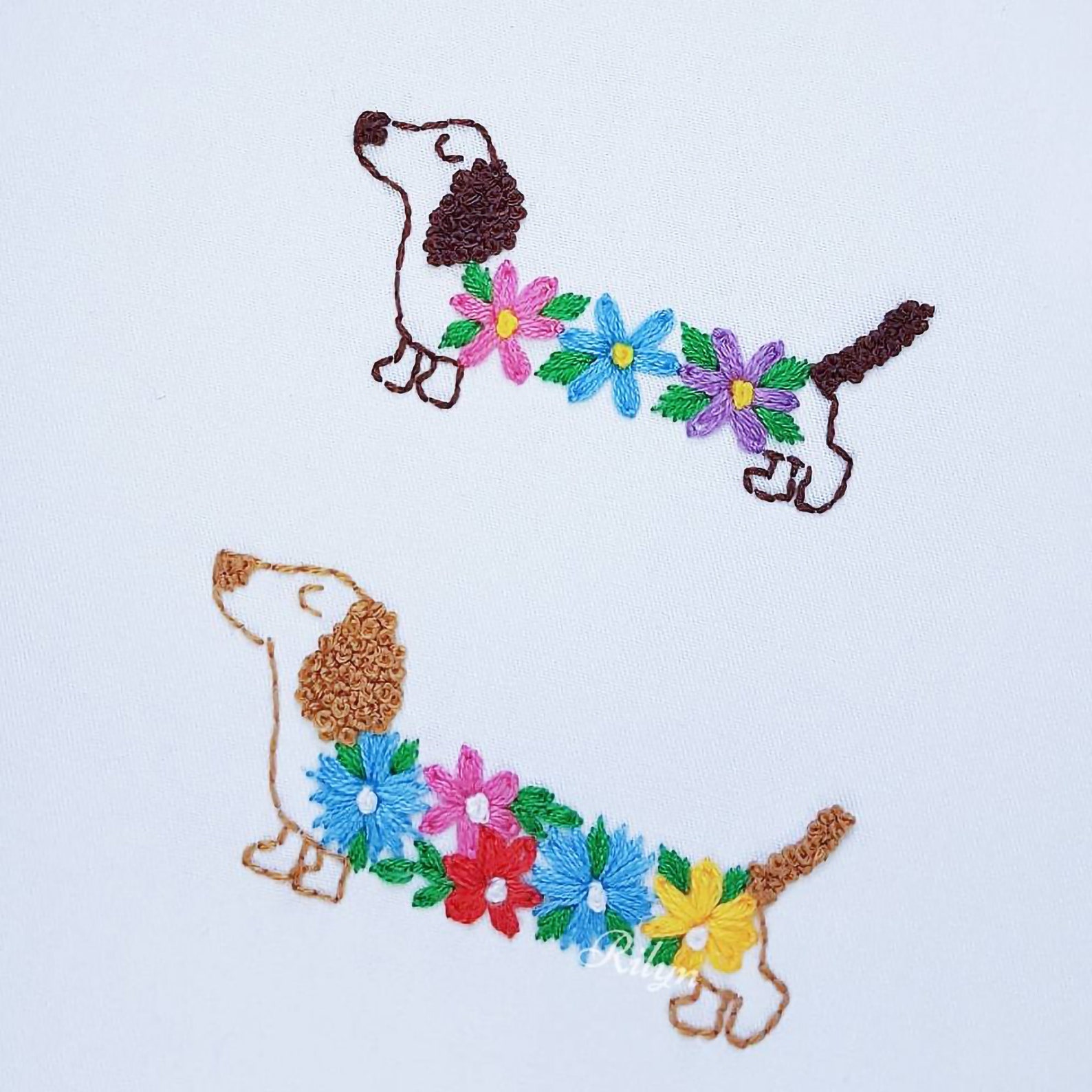 Dachshund Dog Embroidery Pattern Pdf - Etsy