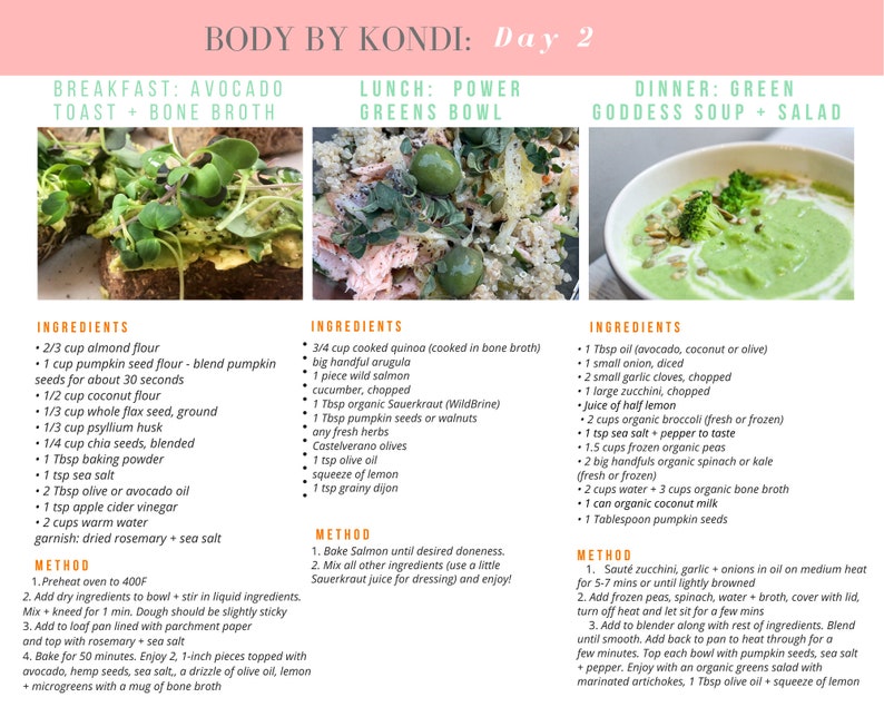 Full Body Nutrition Program + 21 Day Meal Guide - Etsy