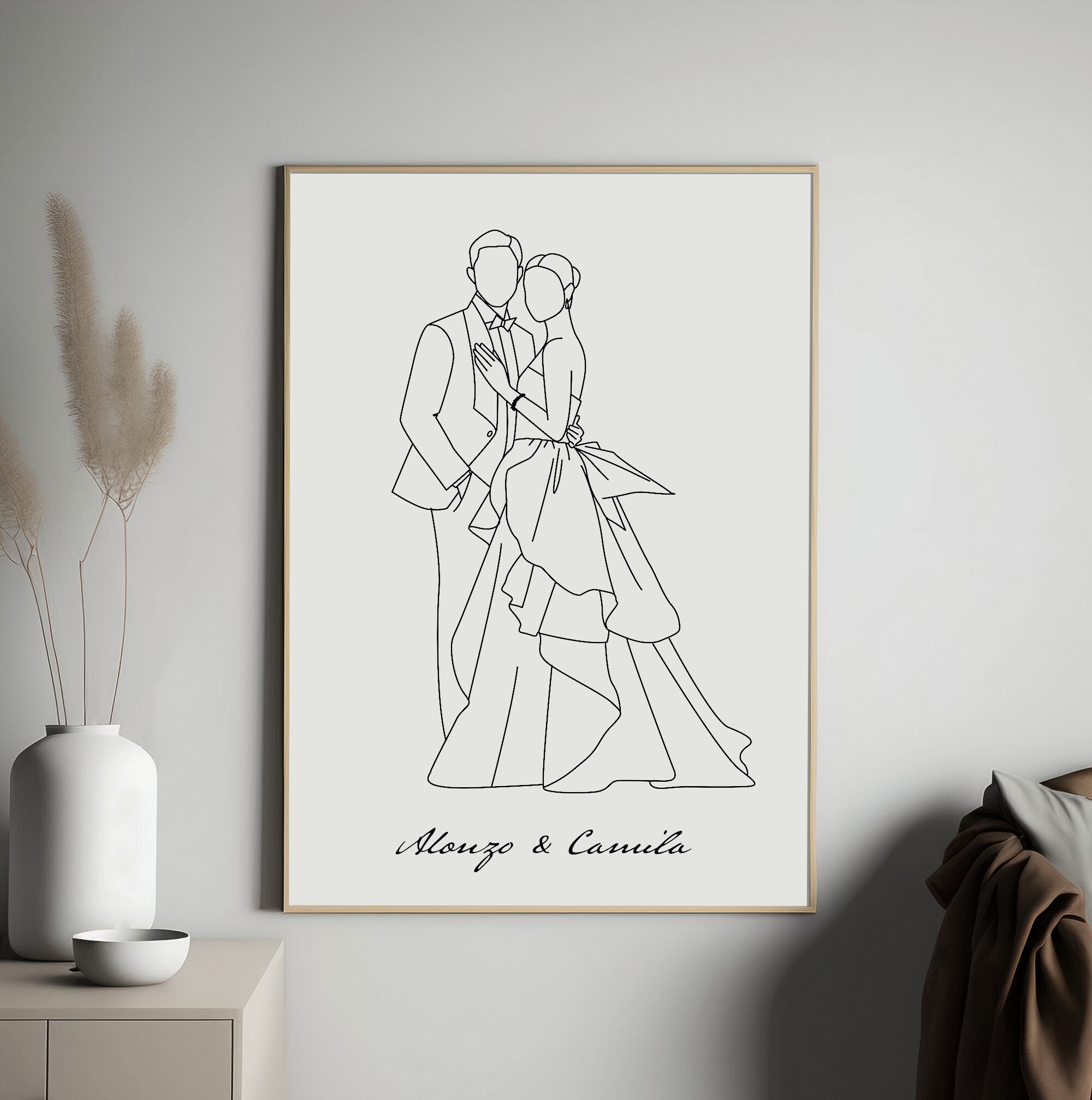 Personalized Drawing Custom Line Art Drawing From Photo One Line ...