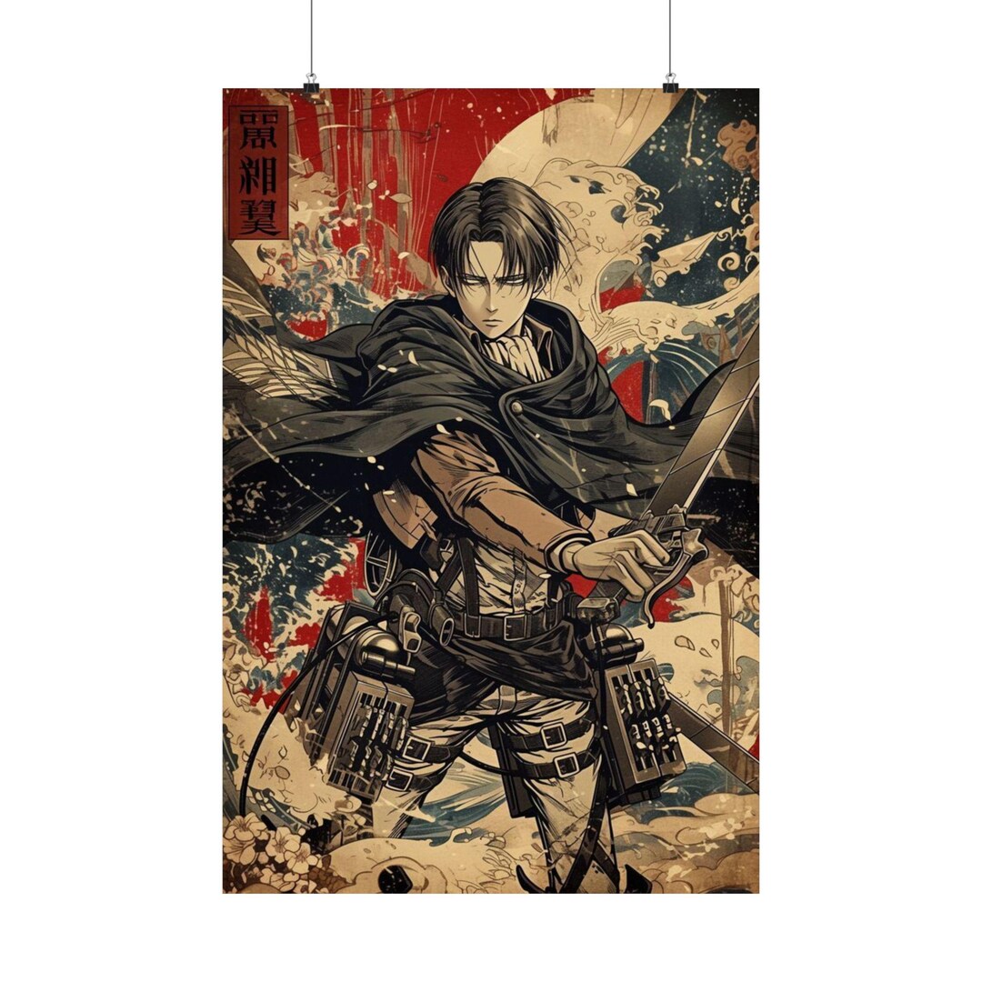 Levi Ackerman Anime Art Matte Vertical Poster | Attack on Titan Wall ...
