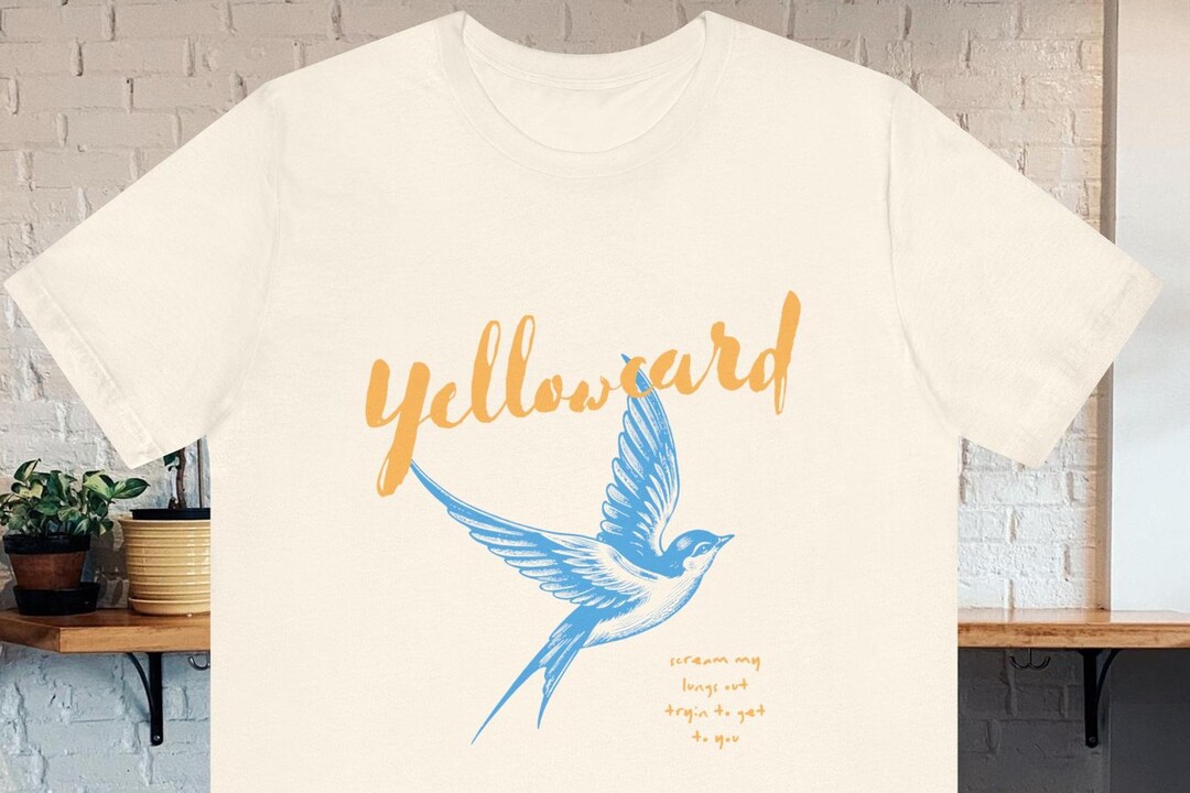 Yellowcard T-shirt: Ocean Avenue Lyrics & Bird Graphic - Etsy