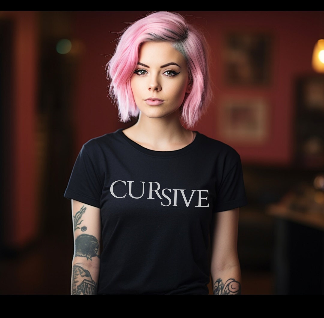 Cursive Band T-shirt - Minimalist 90s Emo Music Tee - Etsy