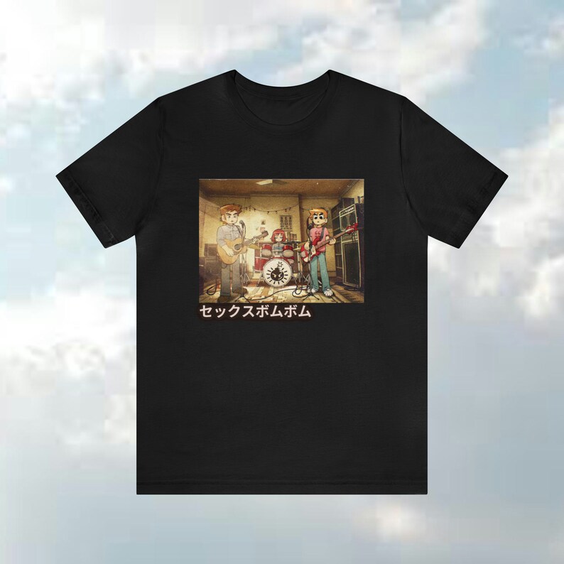 Scott Pilgrim Shirt Sex Bob Omb Shirt Japanese Anime Shirt Etsy 9565