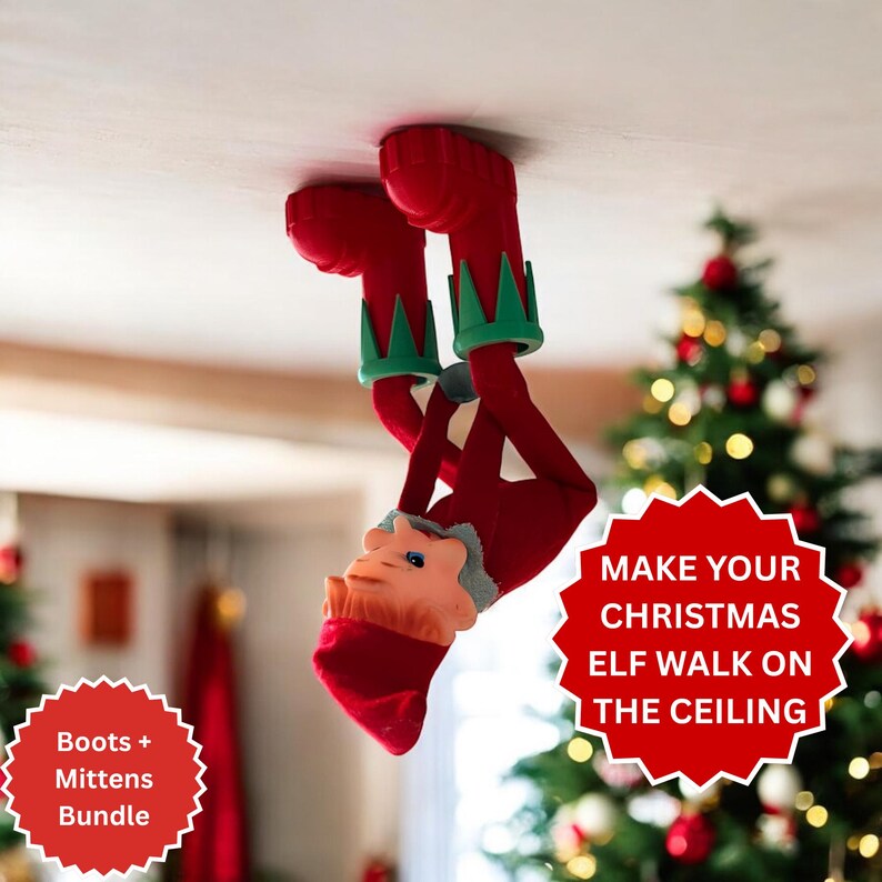 Elf Accessories Set – Merry Mitts + Enchanted Elf Boots | Elf Mittens ...