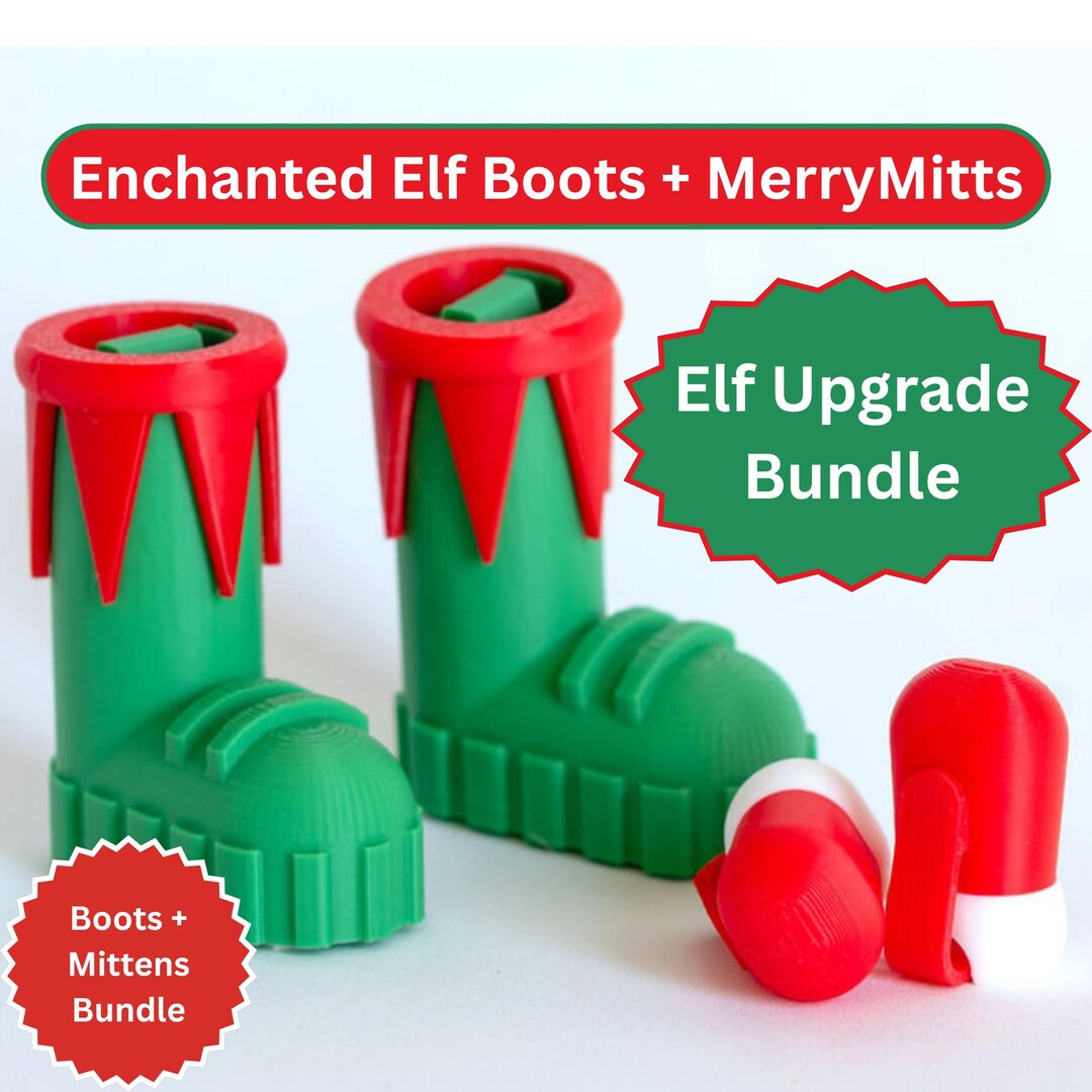 Elf Accessories Set – Merry Mitts + Enchanted Elf Boots | Elf Mittens ...