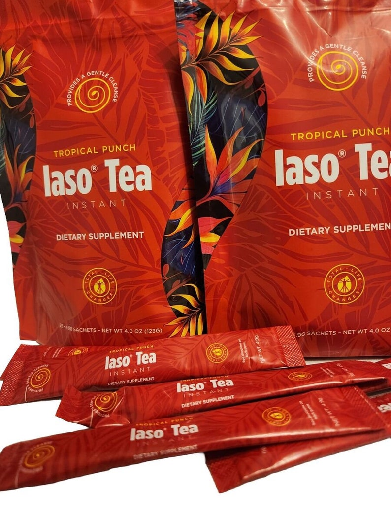 Instant TROPICAL PUNCH TEA New Flavor Detox Weight Loss 50 Sticks ...