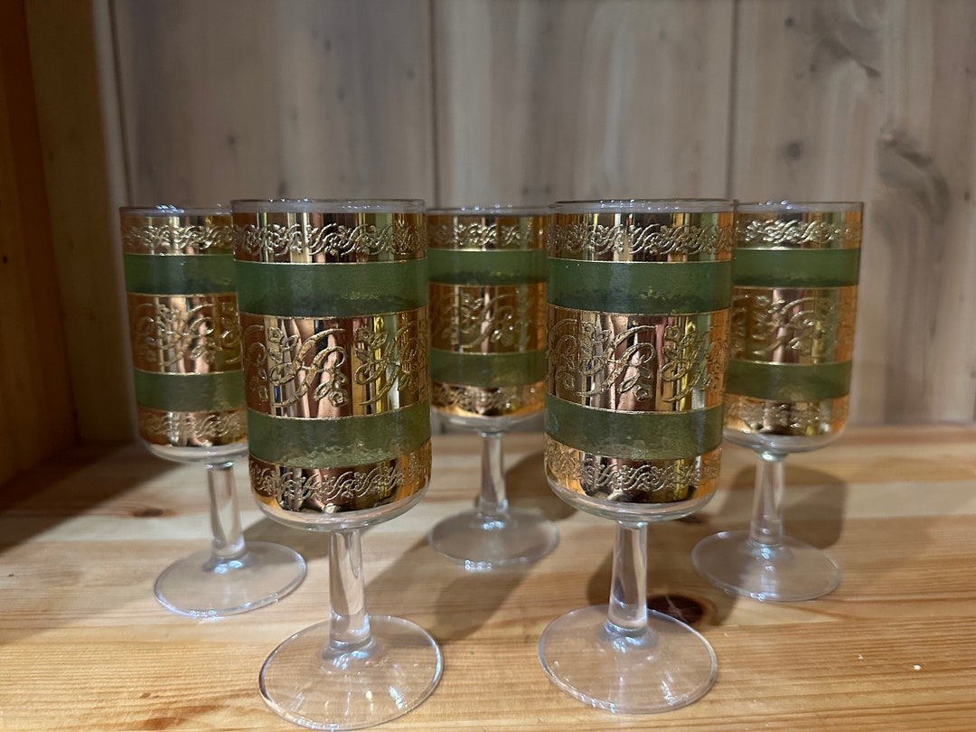 1960s 5 Pcs. MCM STARLYTE Culver Style Wine/cordial Glasses. - Etsy