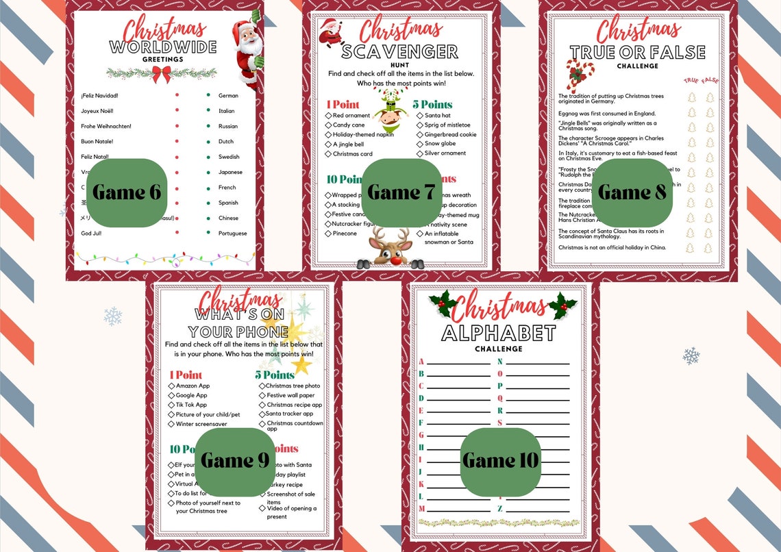 Printable Christmas Bundle, Christmas Party Games Printable, Office ...