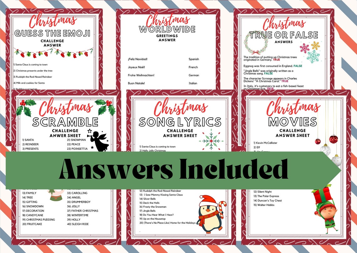 Printable Christmas Bundle, Christmas Party Games Printable, Office ...