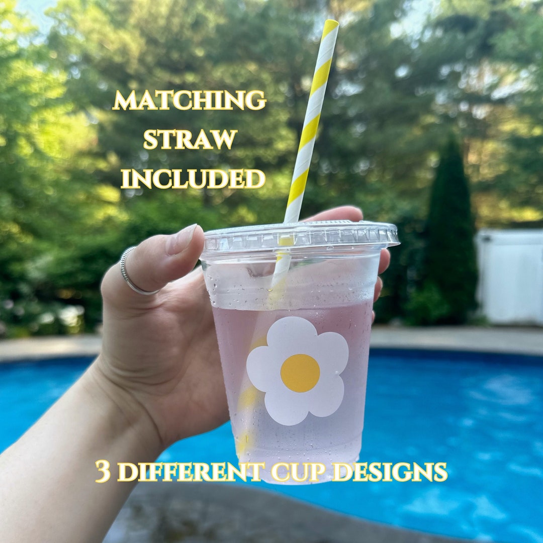 Plastic Custom Cup Flower Disposable Wedding Drinkware Flamingo Baby ...