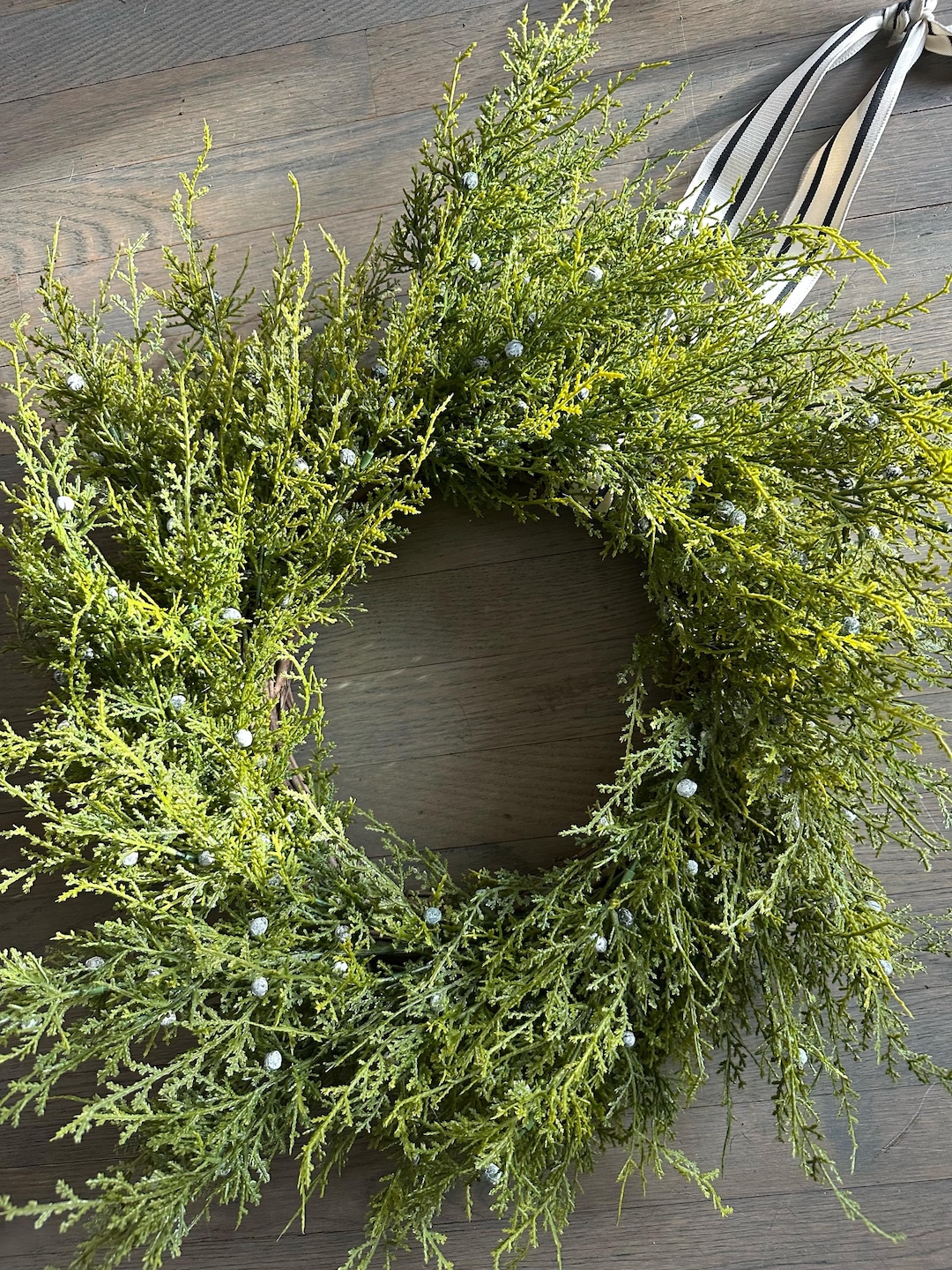 Juniper Large Berry Wreath Realistic Juniper Antique Farmhouse Decor ...