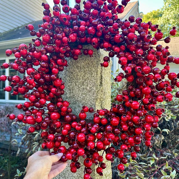 Red Berry Wreath - Etsy