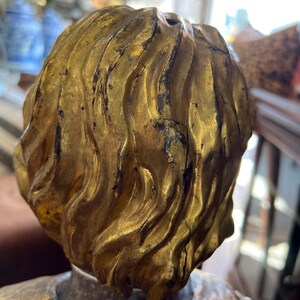 Original Vintage Hand-carved 17th Century Gilded Wooden Bust - Italian ...