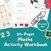 Maths 50 Pages Printable Kids Activities Workbook, EYFS, 3 Years, Fine ...