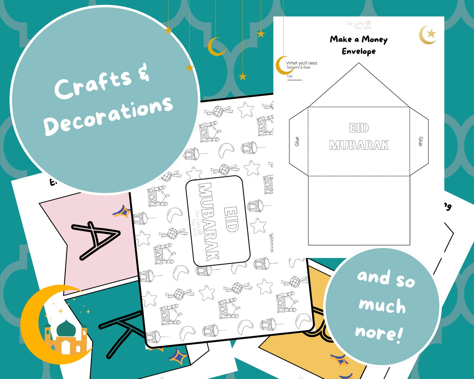 40 Ramadan & Eid Al-fitr Kids Printable Activities Workbook, EYFS, 0-5 ...